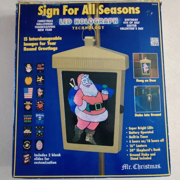 Mr. Christmas | Holiday | Mr Christmas Lighted Sign For All Seasons Led ...